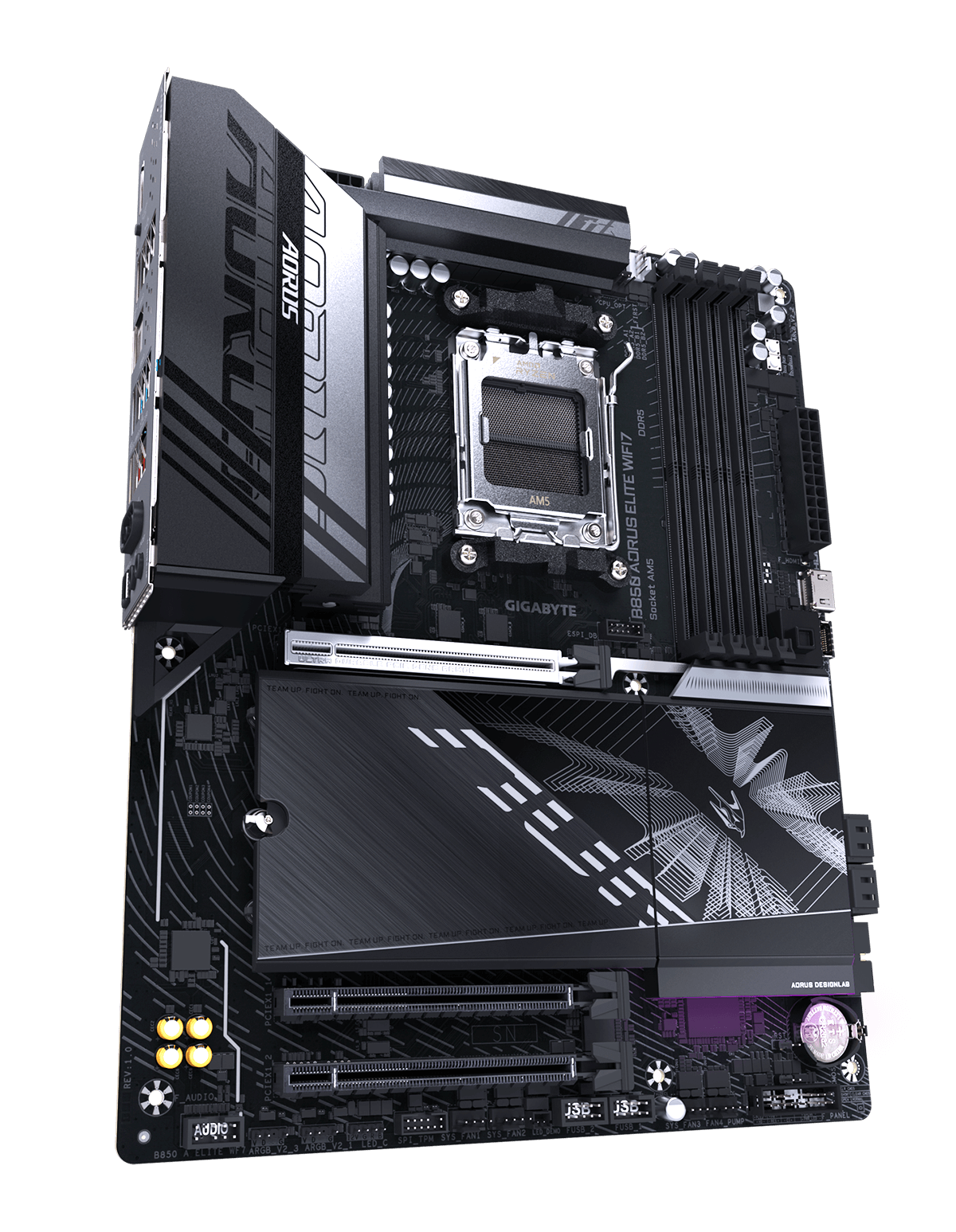 GIGABYTE B850 AORUS ELITE WIFI7 AMD AM5 LGA 1718 Motherboard, ATX, DDR5, 3x M.2, PCIe 5.0, USB-C ...